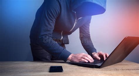 Programmer Or Computer Hacker Typing Code Stock Image Image Of Hand