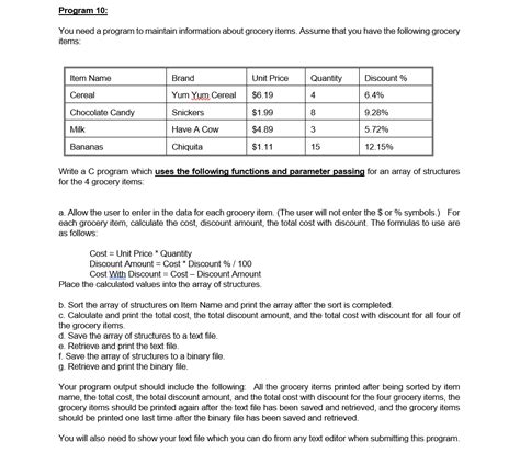 Solved Program 10 You Need A Program To Maintain