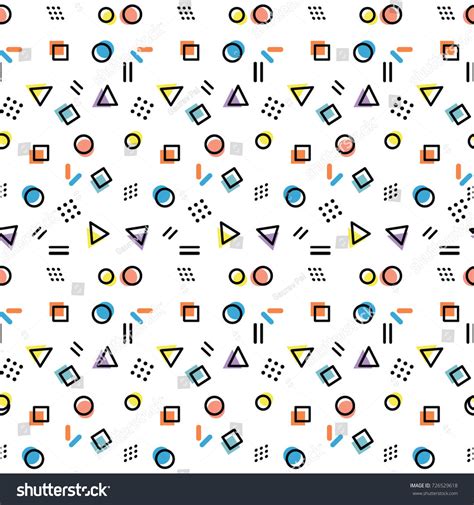 Abstract Random Shapes Pattern Stock Vector Royalty Free 726529618