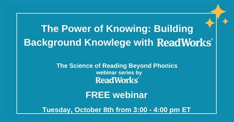 The Power Of Knowing Building Background Knowledge With Readworks