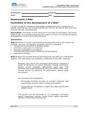 Assessment 2 Wiki Docx ASSESSMENT 2 Wiki Babe Copy CHCPRP003 Reflect And Improve Upon