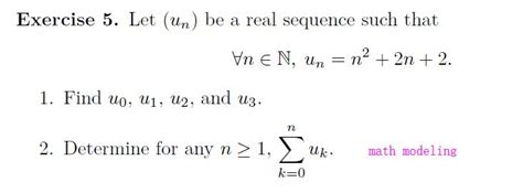 solved exercise 5 let un be a real sequence such that 1