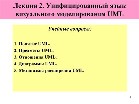 Унифицированный язык визуального моделирования Uml Лекция 2 презентация онлайн