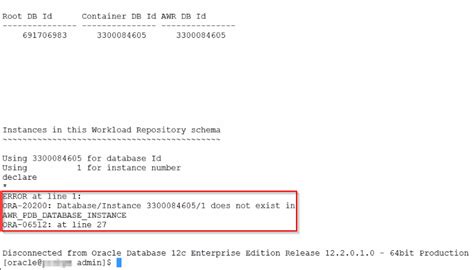 davis apps dba generating awr report for pdb