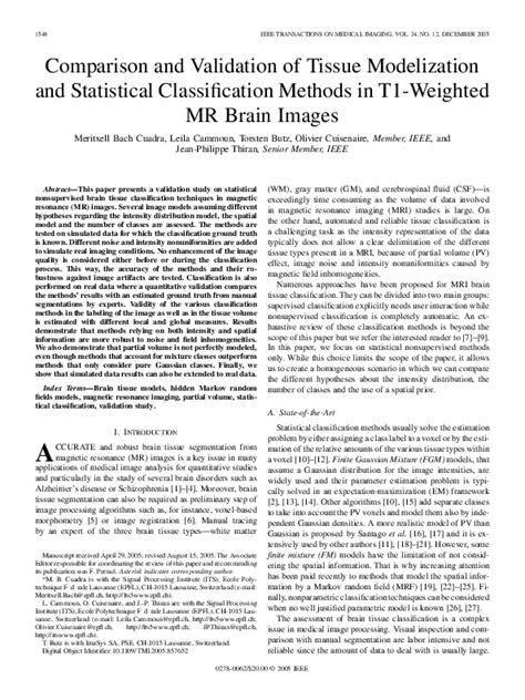 pdf comparison and validation of tissue modelization and statistical