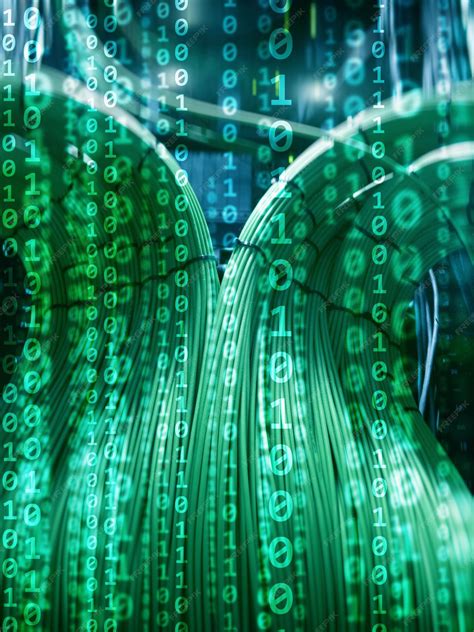 Premium Photo Blue Binary Code Background Computer Data Transfer Concept