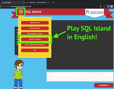 SQL Island In English Answers Solutions