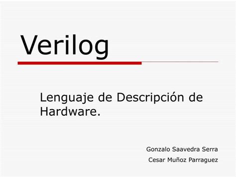 Ppt Verilog Powerpoint Presentation Free Download Id7007067