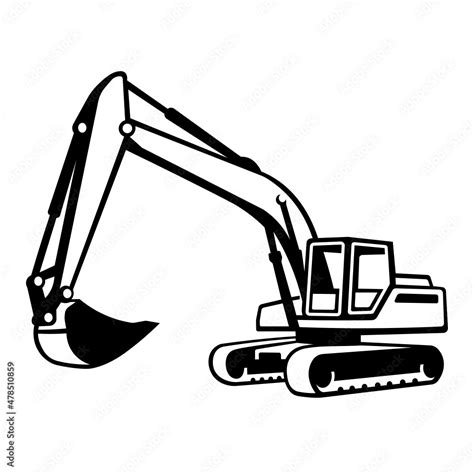 Orange Backhoe Stock Vector Illustration And Royalty Free Orange Clip Art Library