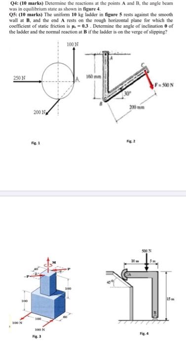 Solved Q4 10 Marks Determine The Reactions At The Points