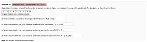 Solved Points Let The Random Variable X Be The Number Of Chegg