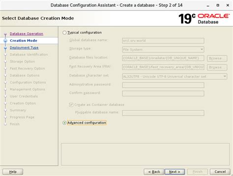 Centos 7 Oracle Database 19c Create Database Server World