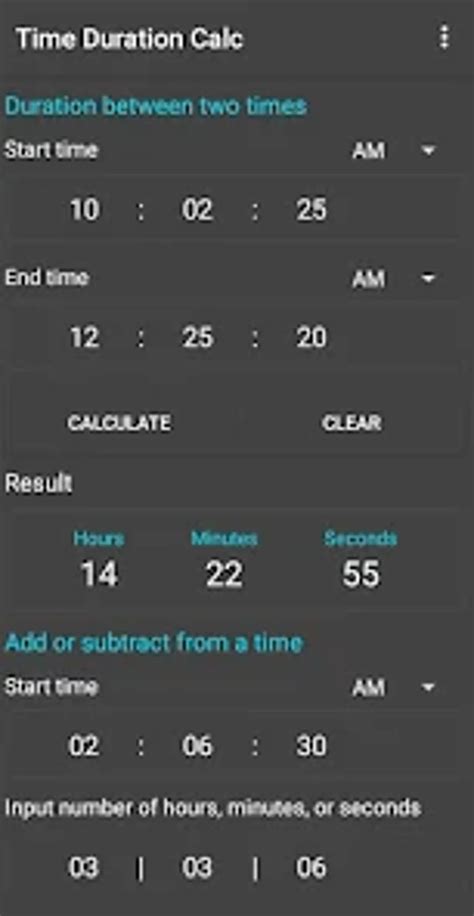 Time Duration Calc For Android Download
