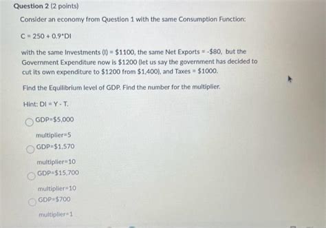 Solved Consider An Economy From Question 1 With The Same Chegg Com