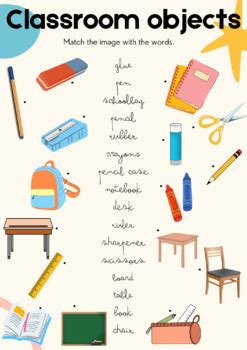 Classroom objects by Renata Sofia Vilaça de Sá Ferreira TPT