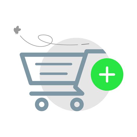 Empty No Item In The Shopping Cart Click To Go Shopping Now Concept Illustration Flat Design
