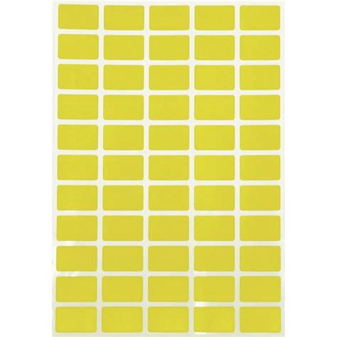 Royal Green Rectangular Removable Labels 255mm X 16mm Color Coding Stickers In Yellow 1 Inch X