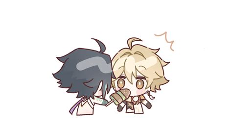 Aether And Xiao Genshin Impact Drawn By Honeymilk Danbooru