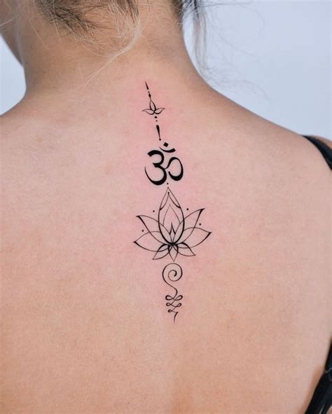 Elegant Lotus Tattoo With Om Symbol Lotus And Om Evil Eye And Lotus