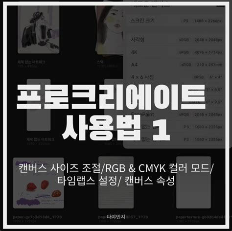 프로크리에이트 사용법 1 캔버스 사이즈 조절 Rgb And Cmyk 컬러 모드 타임랩스 설정 캔버스 속성 네이버 블로그