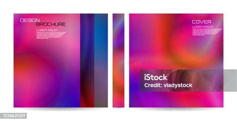 미래지향적인 물결 모양의 브로셔 템플릿 잡지 포스터 책 프리젠 테이션 광고 추상 벡터 배경입니다 미래 지향적 인 디자인의 템플릿