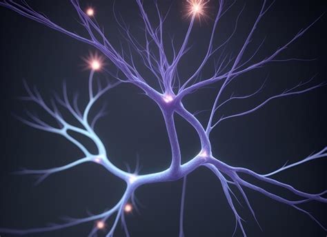 Premium Photo Neurons Blue Background