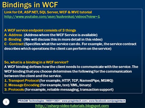 Sql Server Net And C Video Tutorial Part Bindings In WCF