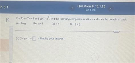 Solved For Fx7x3 And Gxx2 Find The Following