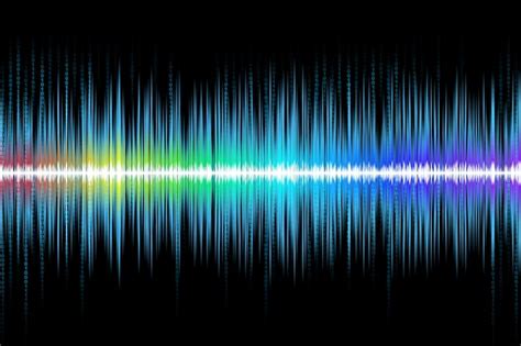 Premium Photo Abstract Colorful Rhythmic Digital Sound Wave With