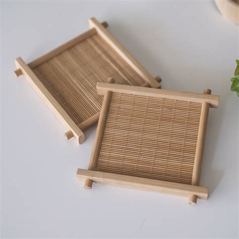 키친스퀘어 대나무 사각 컵받침 코스터