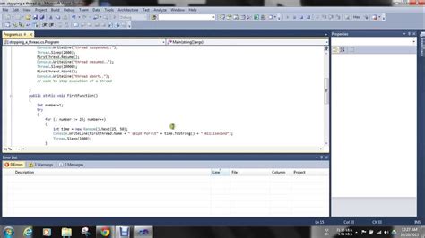How To Stopping A Thread In C Application Youtube