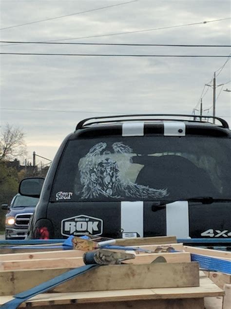 Elaborate Spawn Decal On The Back Of This Suv Rspawn
