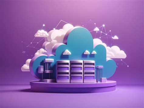 Premium Photo System Cloud Gray Purple Computing Data Center