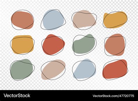 Abstract Organic Irregular Shapes Amoeba Blob Vector Image