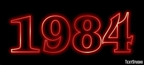 1984 Text Effect And Logo Design Number