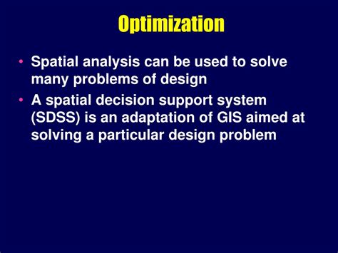 Ppt Spatial Analysis Cont Optimization Network Analysis Routing