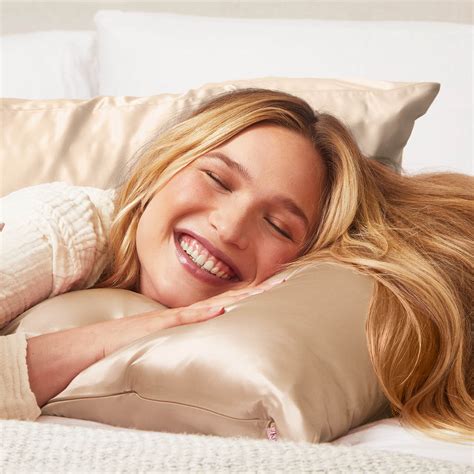 Experience Nightly Luxury With Satin Pillowcase Champagne Kitsch