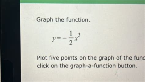 Graph The Function Y 12 X3 Plot Five Points Studyx