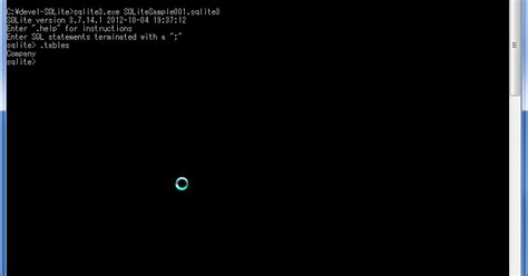 しがないプログラマーの備忘録 Sqlite Command Line Shellでテーブルの一覧を表示する方法