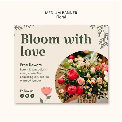 Floral Template Design Free Psd
