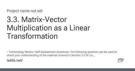 3 3 matrix vector multiplication as a linear transformation — linear