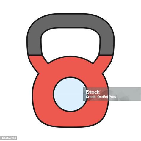 케틀벨 아이콘 피트니스 스포츠 기호 철 장비 벡터 일러스트레이션 운동 무거운 훈련 웹 마크 덤벨에 대한 스톡 벡터 아트 및 기타