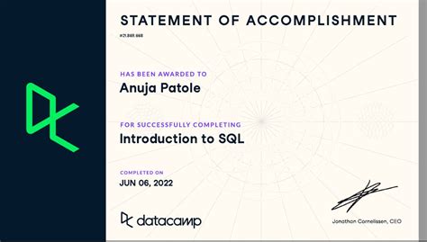 anuja patole on linkedin sql datacamp
