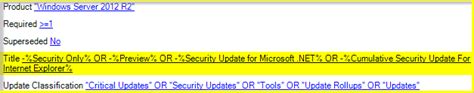 New Microsoft Update Model SCCM Automatic Deployment Rule Filters