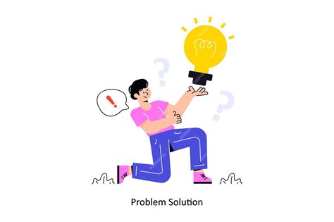 premium vector problem solution flat style design vector illustration