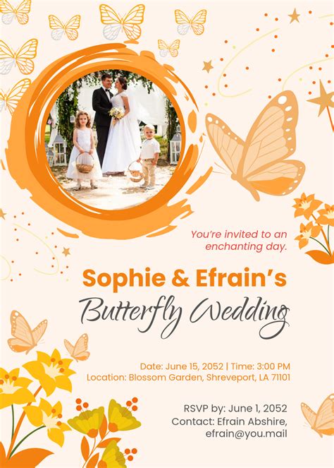 Monarch Butterfly Wedding Invitations