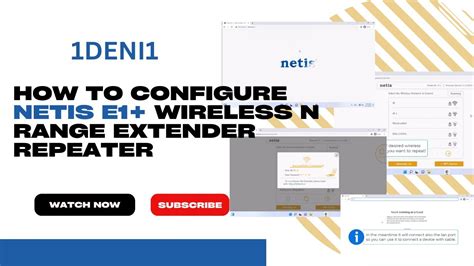 how to configure netis e1 wireless n range extender repeater youtube