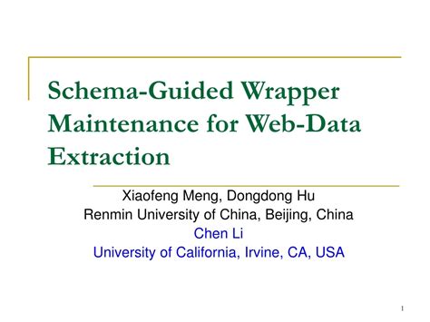 Ppt Schema Guided Wrapper Maintenance For Web Data Extraction Powerpoint Presentation Id9180693