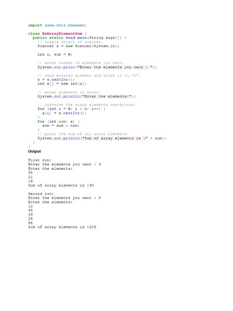 Array Questions Pdf