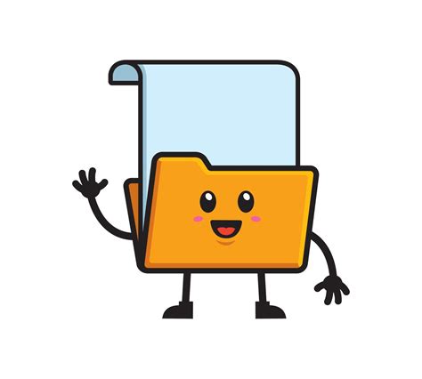 Cute File Folder Mascot Character Design 60226896 Vector Art At Vecteezy